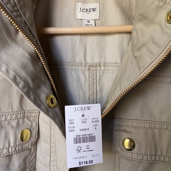 J. Crew Factory | Jackets & Coats | J Crew Factory Resin Coated Twill ...